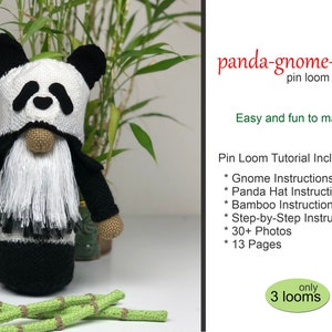 Panda-gnome-ium Pin Loom Pattern PDF Step by Step Instructions to Make ...