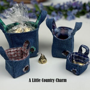 Reversible Miniature Basket Set Sewing Pattern PDF - 6 Sizes - Mini ...