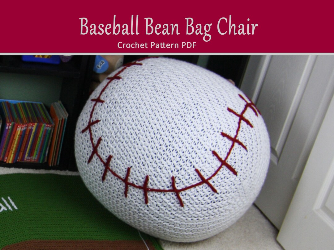 Baseball Bean Bag Chair / Pouf Only - CROCHET PATTERN - Etsy