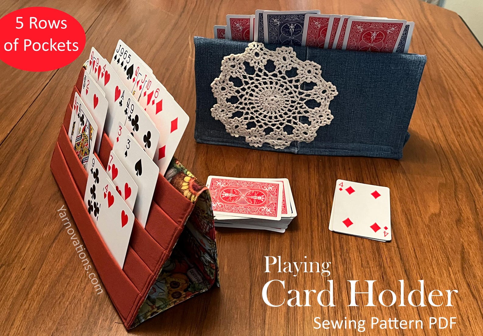 Playing Card Holder - Easy Sewing Pattern Step-by-step Instructions 5 ...
