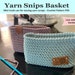 Yarn Snips Trash Basket CROCHET PATTERN PDF Waste Basket Trash Can Yarn ...