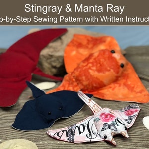 Manta Ray and Stingray Sewing Pattern PDF With Tracing Templates in 2 ...