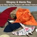 Manta Ray and Stingray Sewing Pattern PDF With Tracing Templates in 2 ...