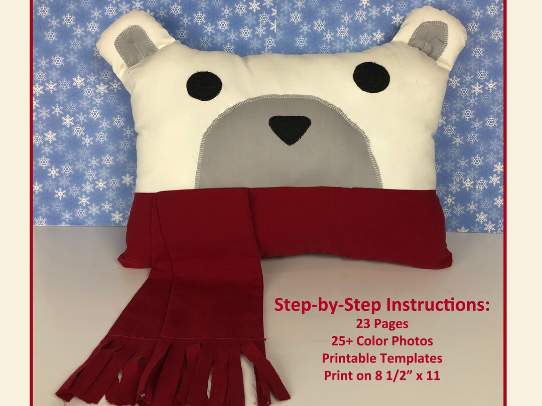 Polar Bear Sewing Pattern - Rectangular Pillow - Panda Brown Bear ...