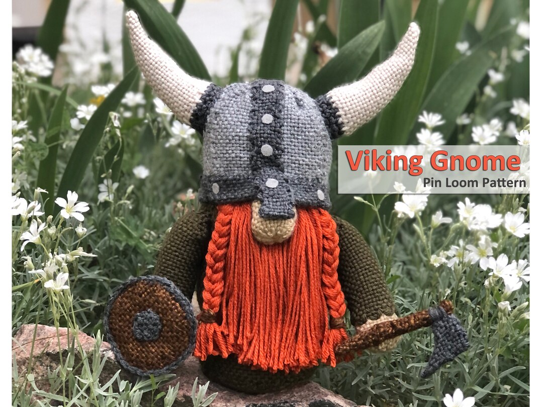 Viking Gnome Pin Loom Pattern Step by Step Tutorial - Etsy