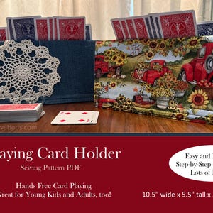 Playing Card Holder - Easy Sewing Pattern Step-by-step Instructions 5 ...
