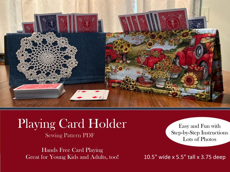 Playing Card Holder - Easy Sewing Pattern Step-by-step Instructions 5 ...