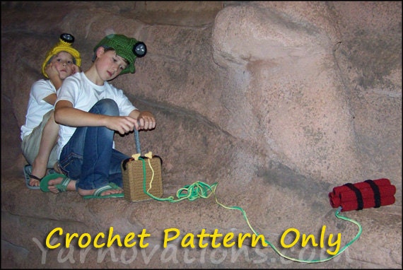 Hard Hat Crochet Pattern PDF With Mining Set Halloween Costume and Play ...