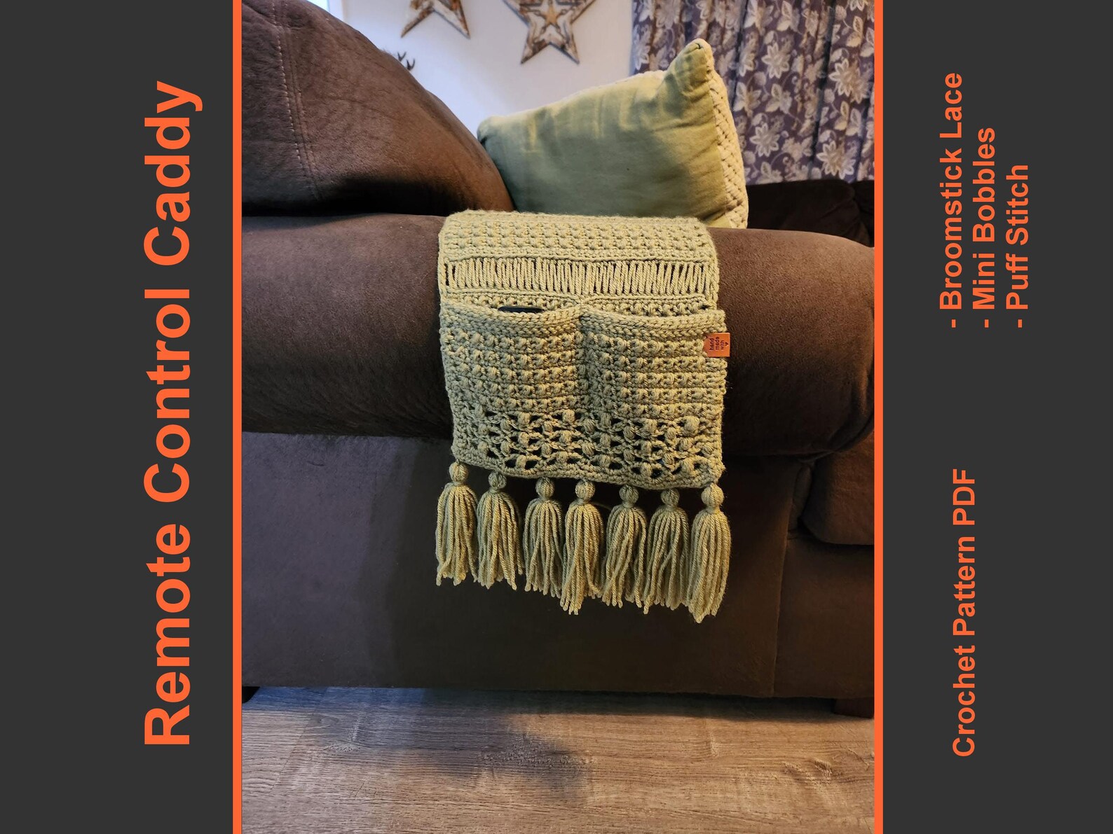Remote Control Caddy for Arm Rest - Crochet Pattern PDF - Cell Phone ...