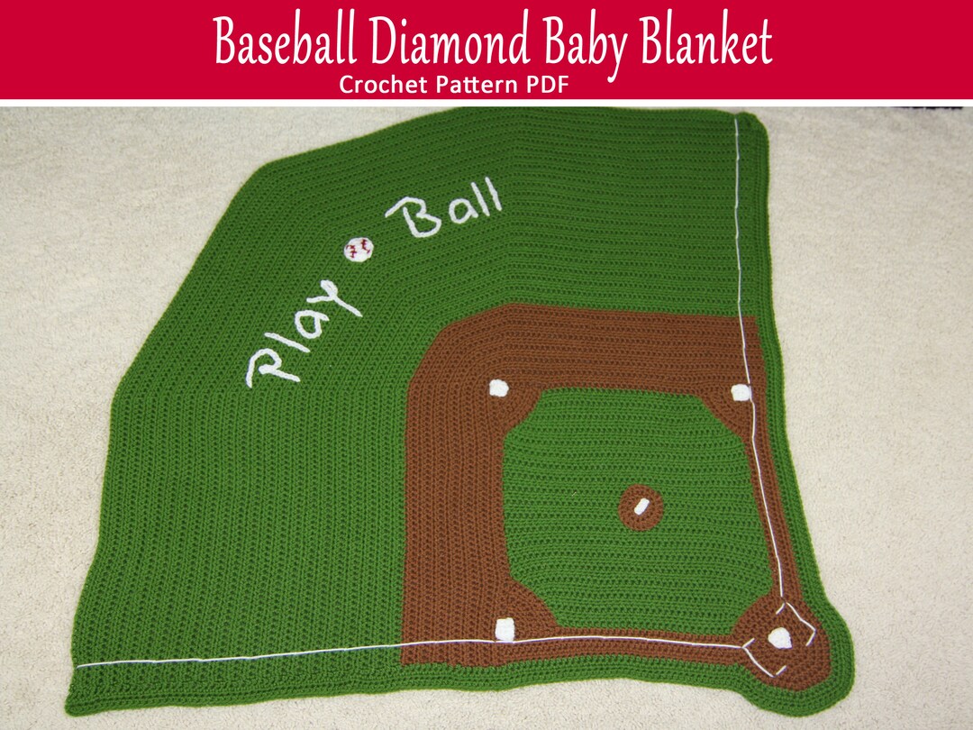 Baseball Diamond Baby Blanket Only - CROCHET PATTERN - Etsy