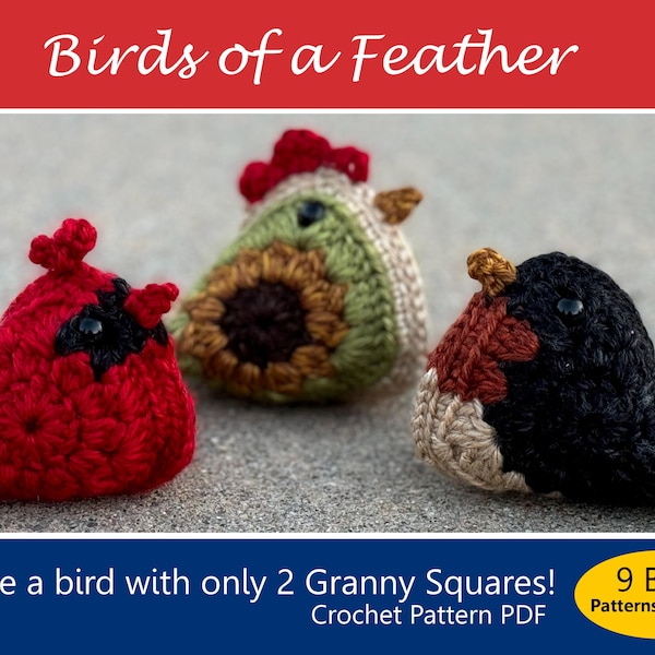 Granny Square Chicken Pattern - Etsy UK