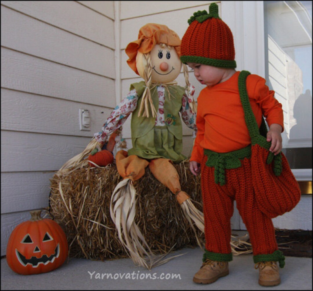 Pumpkin Halloween Outfit CROCHET PATTERN - Etsy