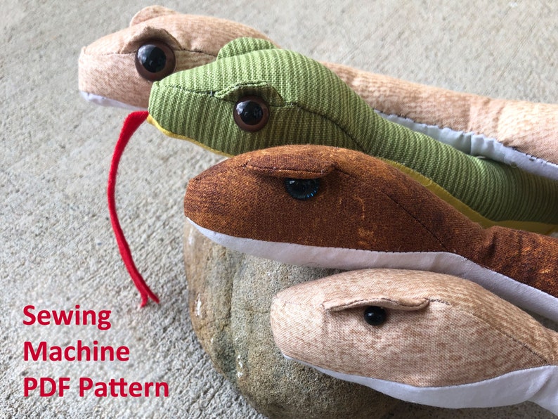 Snake Sewing Pattern With Templates Beginner PDF Step-by-step Tutorial ...