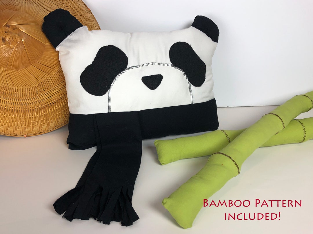 Panda Bear Pillow Sewing Pattern Stuffed Animal Step by Step Tutorial ...