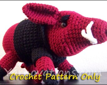 Arkansas Razorbacks Wild Boar Crochet Pattern - Etsy