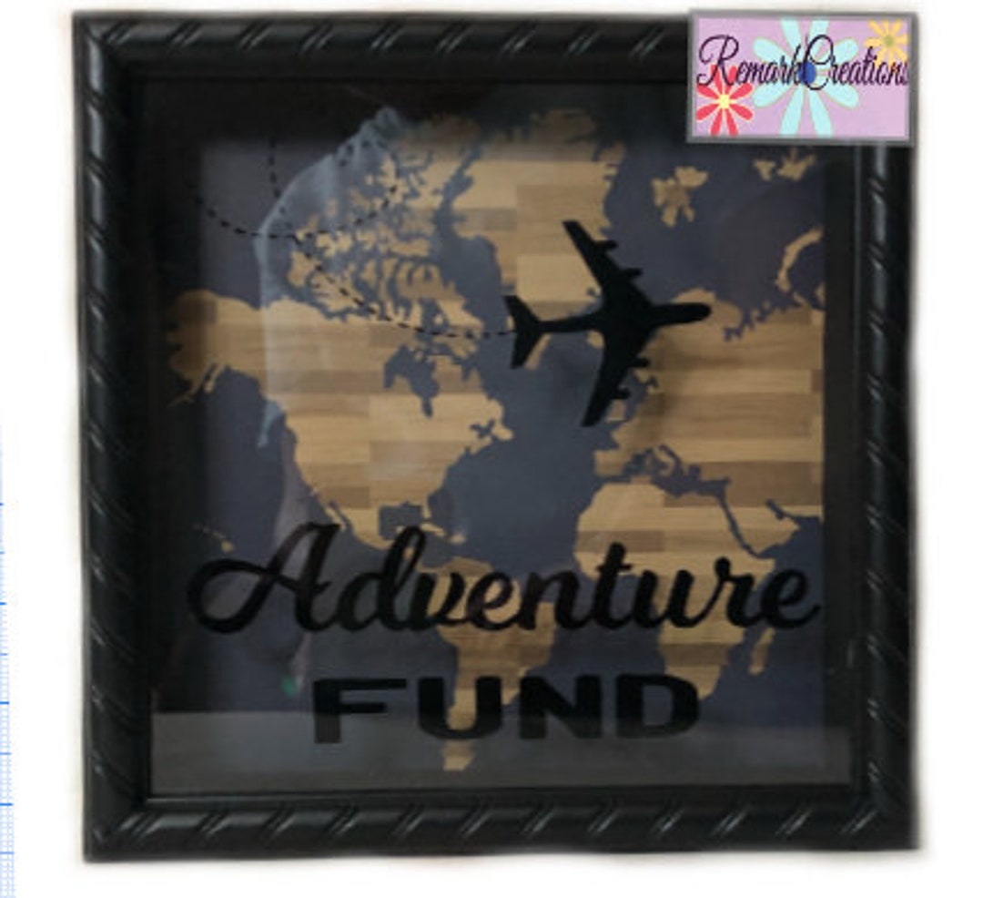 Adventure Fund Shadowbox With Coin Slot / Shadow Box / Display - Etsy