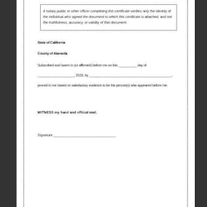 Acknowledgement and Jurat Certificates for Notaries in California - Etsy