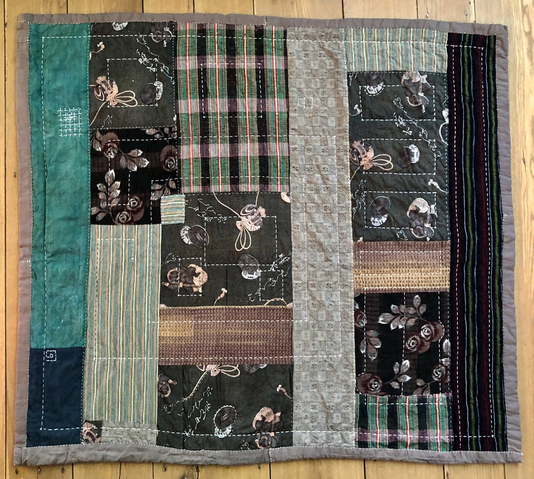 TERRA TACTILE: Boro Inspired Quilt Hand Sewn Vintage Japanese Fabric - Etsy