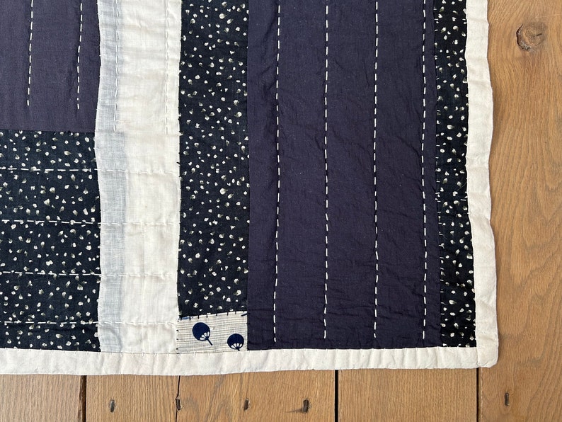 110 Night Sky: Boro Inspired Quilt Shibori Japanese Vintage Fabrics Indigo and Sashiko Stitching ...