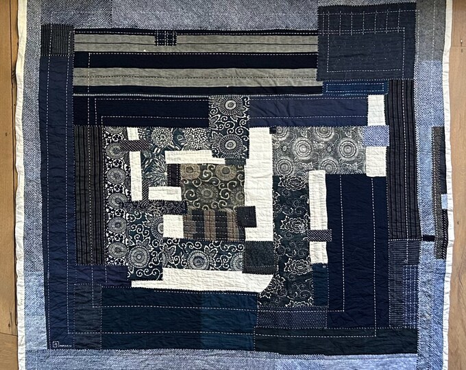115 Queen of Katazome: Boro Inspired • All Hand-stitched Quilt ...