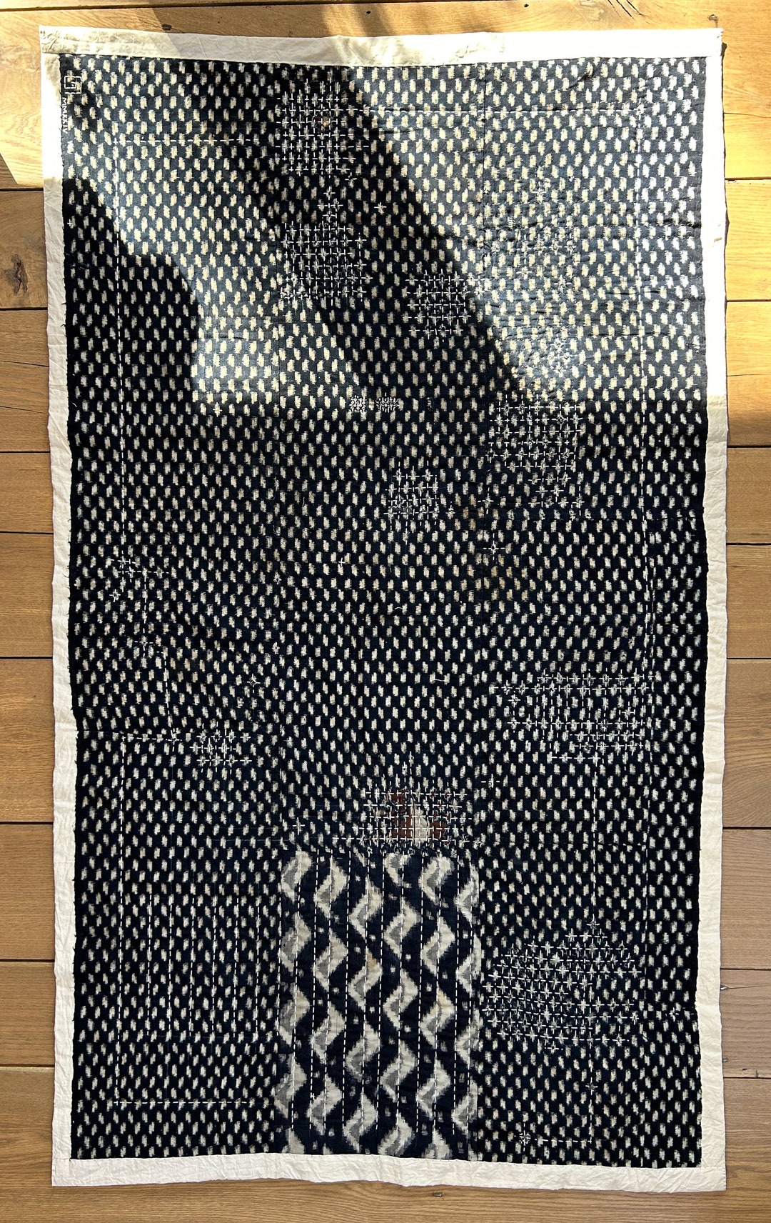 109 Night of a Thousand Stars: Vintage Boro Futon Cover Quilt • All ...