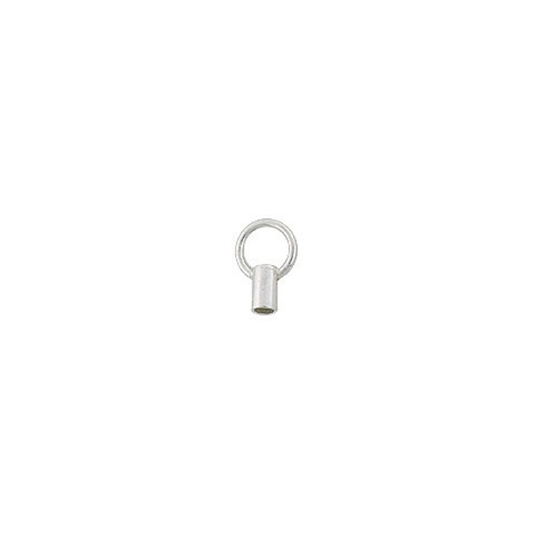 925 Sterling Silver Crimp End Caps With Ring 2x3mm 6pcs | Small Cord ...