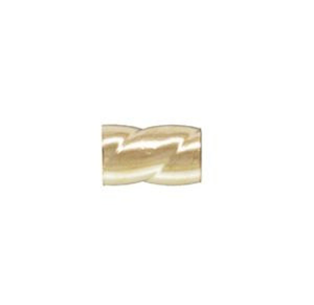 14K Gold Filled Twisted Crimp Tube Beads 2x2mm 25pcs for DIY Jewelry ...