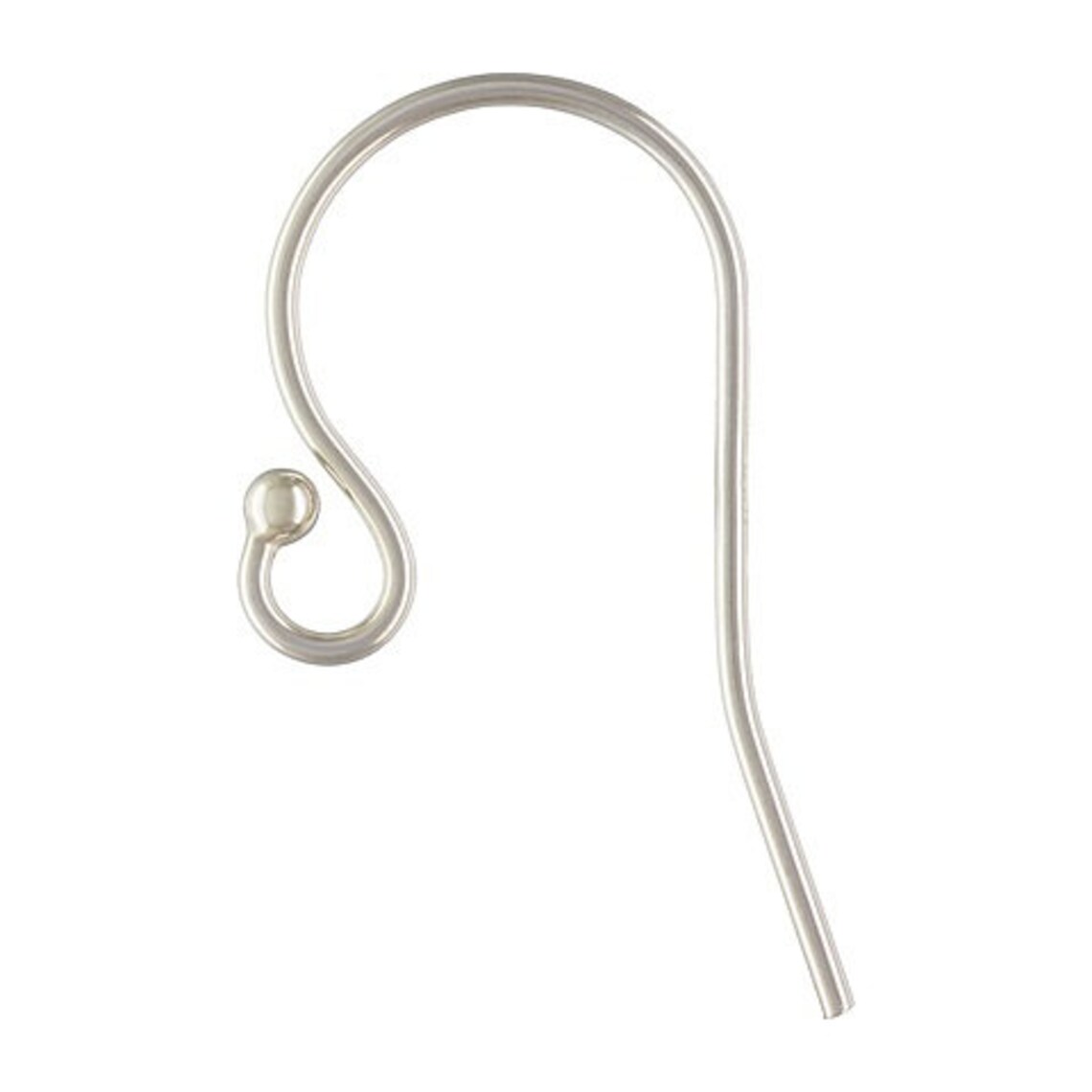 925 Sterling Silver Ball End Ear Wire - Etsy