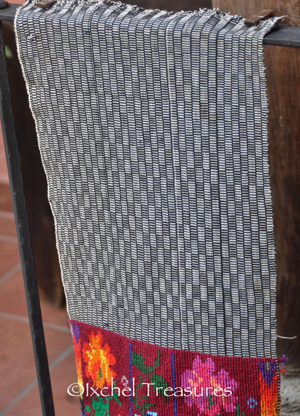SHIPS From U.S. Vintage Guatemalan Tzute Shawl Authentic Woven Mayan ...