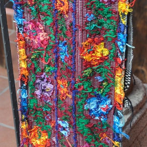 SHIPS From U.S. Vintage Guatemalan Tzute Shawl Authentic Woven Mayan ...