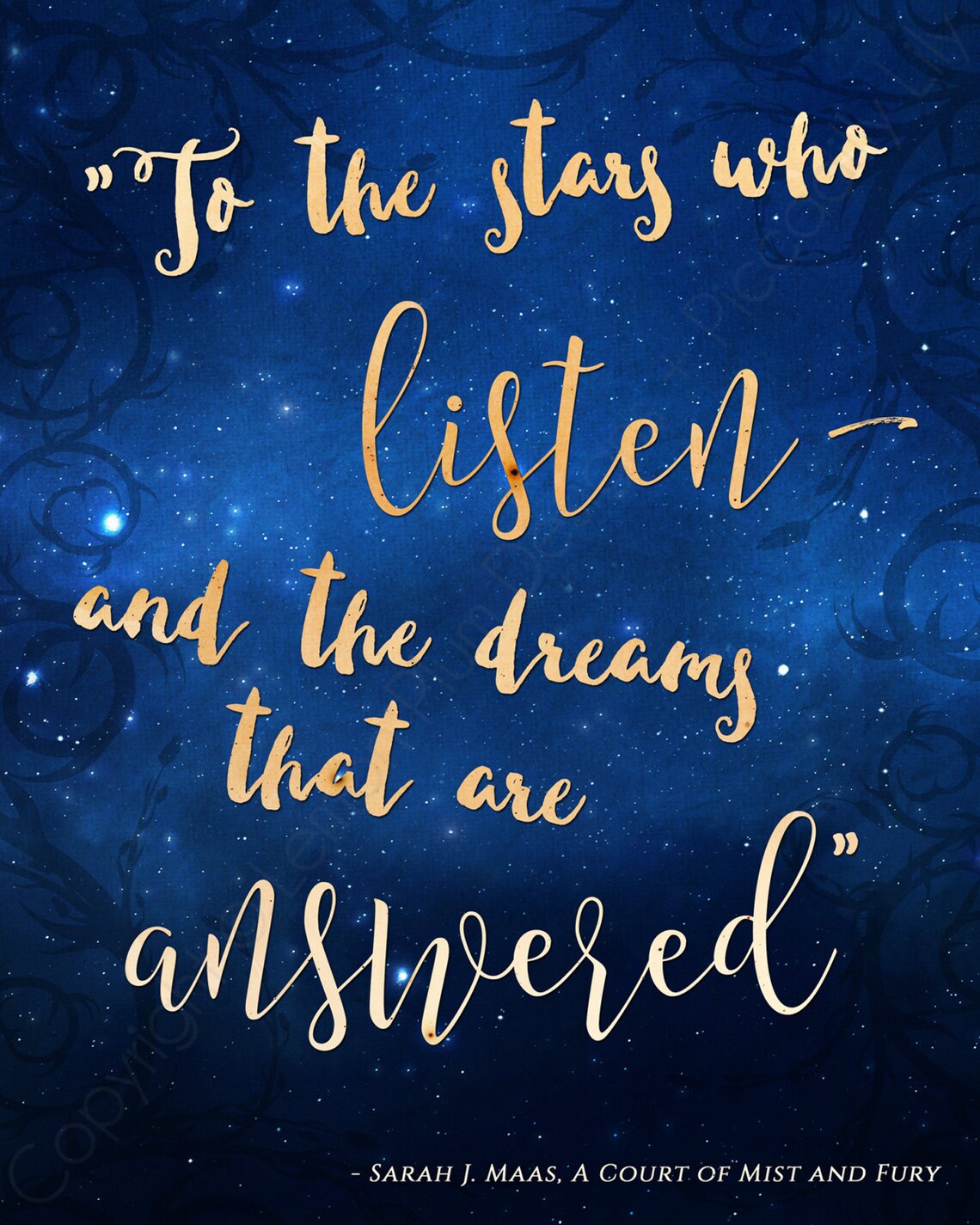 ACOMAF Quote 8 x 10 Typography Art Print A Court of Mist and | Etsy