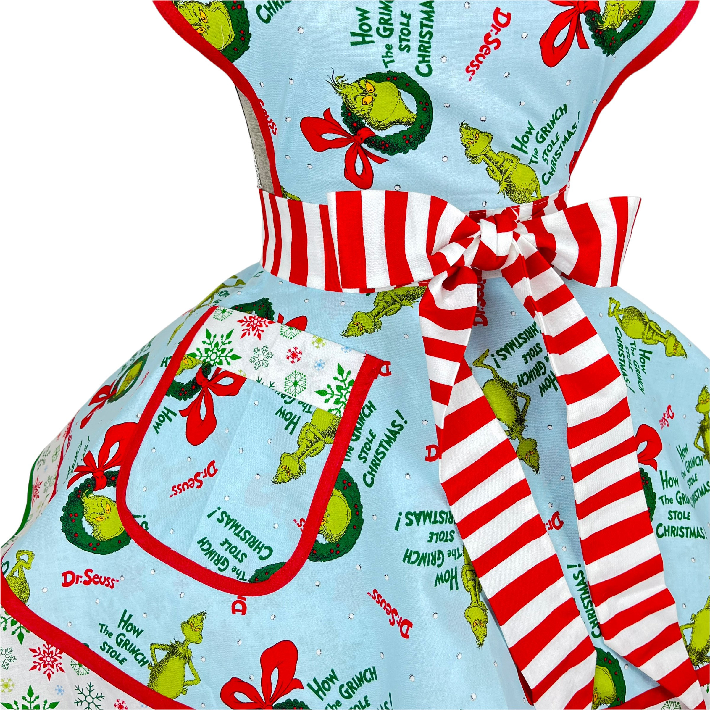 The Grinch Christmas Apron for Women, Kitchen Apron, Baking Apron ...