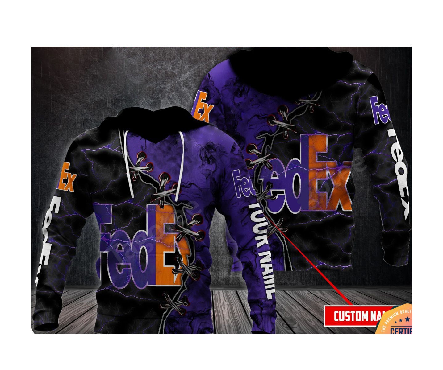 FedEx Express Thunder Custom Name 3D Hoodie