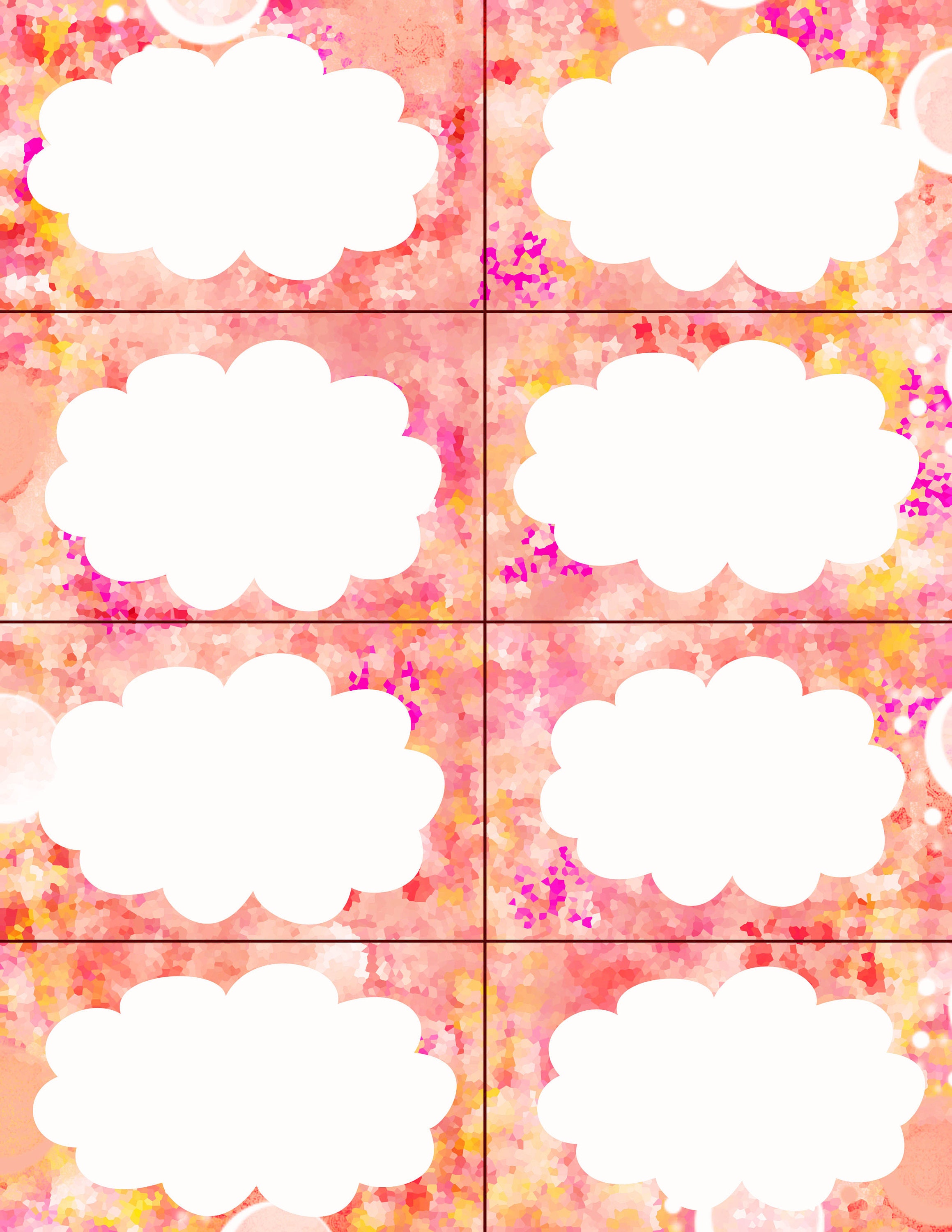 Printable Blank Affirmation Card Templates Printable Word Searches