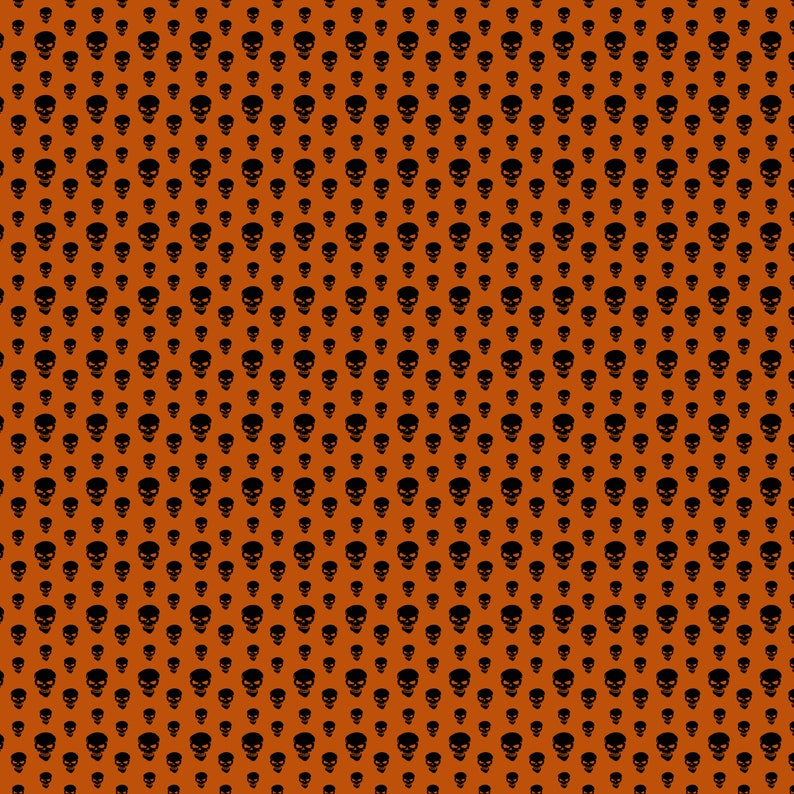 Halloween paper orange and black scrapbook paper hand drawn | Etsy
