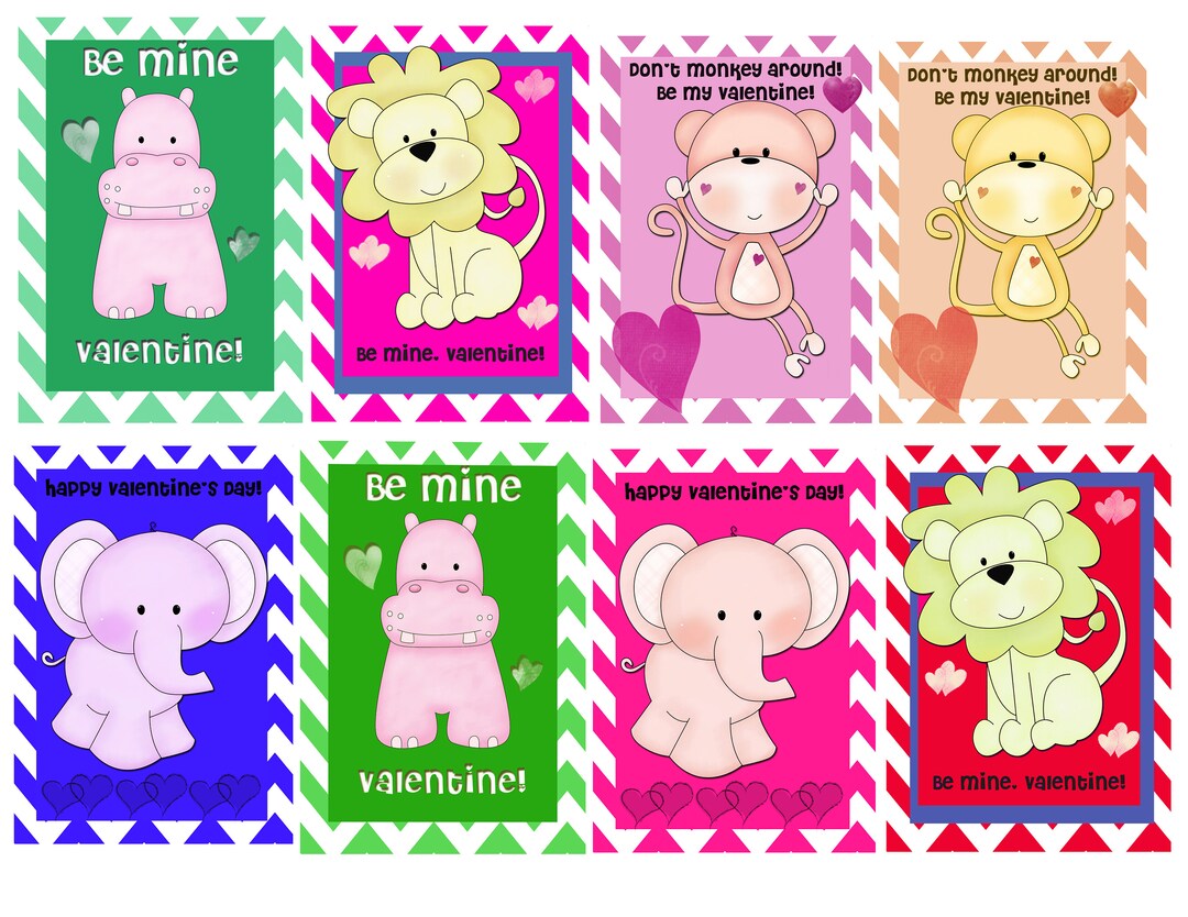 Printable Valentine Cards For Kids Valentine Cards Instant Download printable-valentine-cards-for-kids-valentine-cards-instant-download