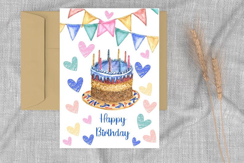 Printable Birthday Card Birthday Card You Print Digital - Etsy