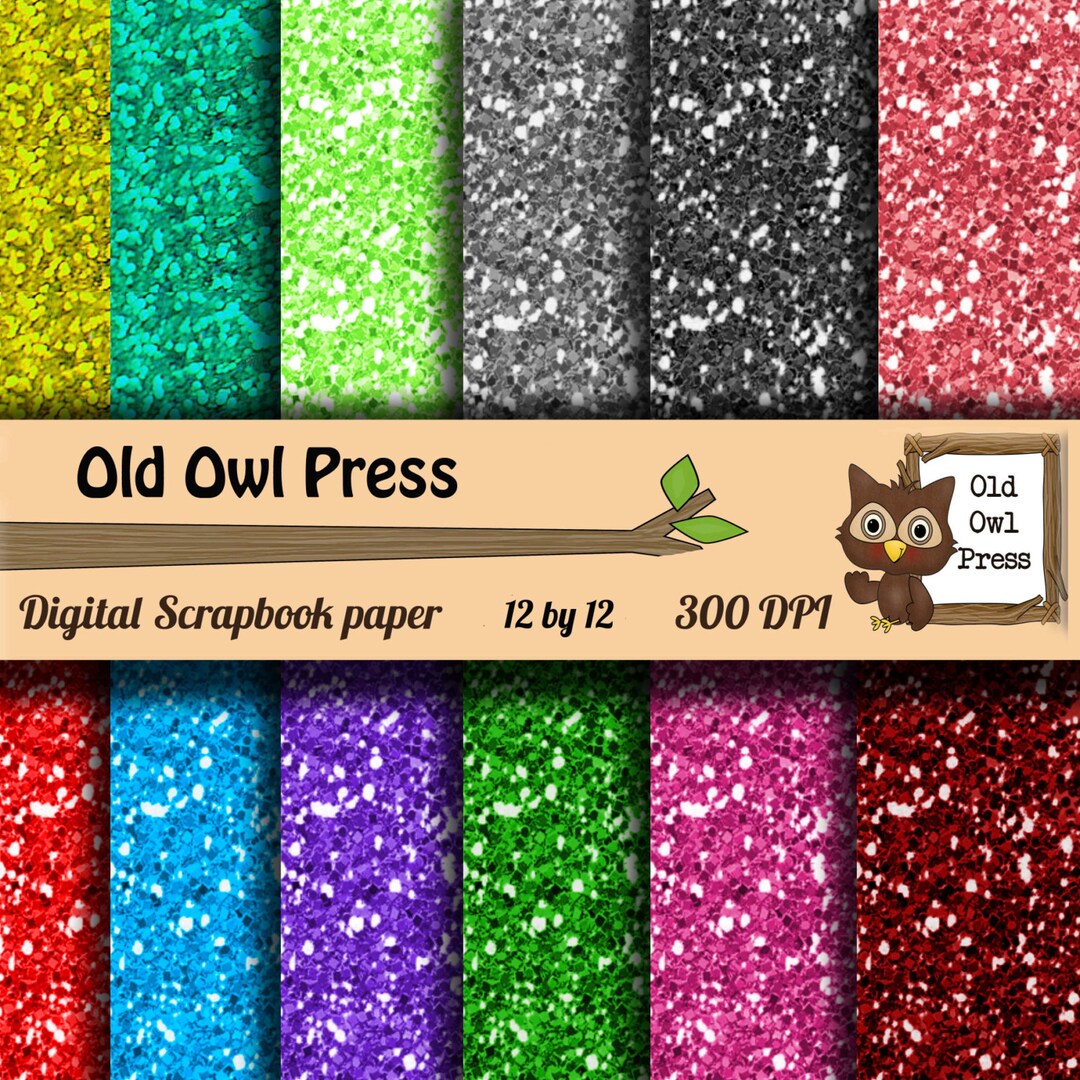Glitter Scrapbook Paper Instant Download Designer, Instant Download ...