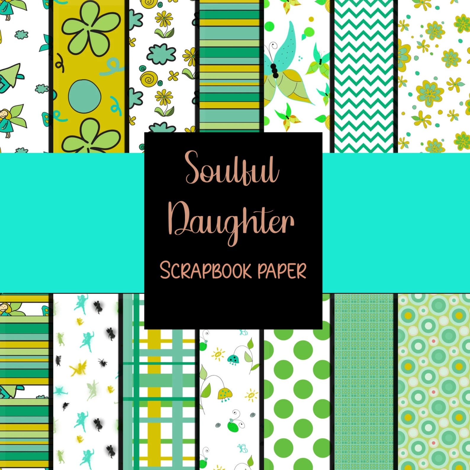 Scrapbook Paper Fairy Themed Instant Download, Patterned Paper ...