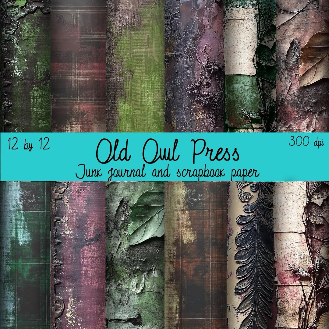 Autumn Leaves Scrapbook Paper: Distressed Fall Textures (digital ...