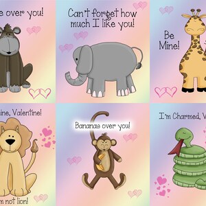 Printable Valentine Cards for Kids, Valentine Cards, Instant Download ...