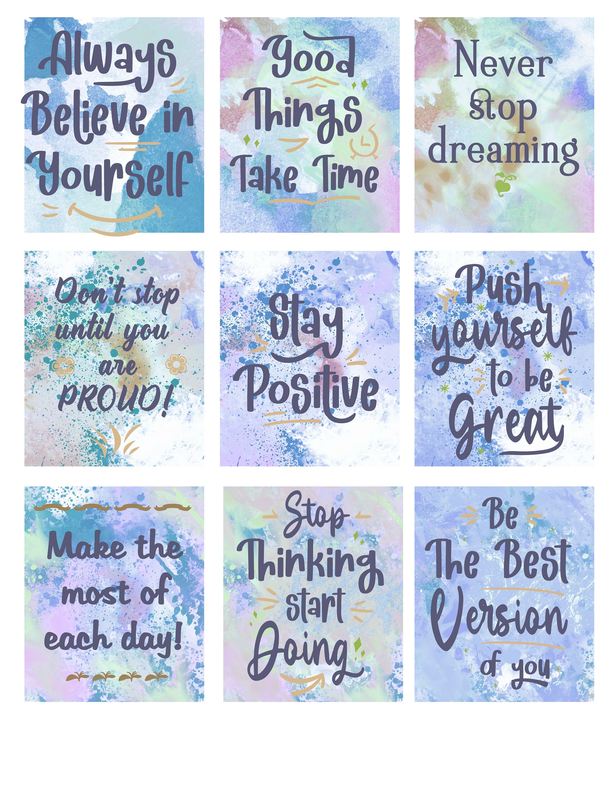 Mental Health Affirmation Cards, Printed Motivational Affirmation Cards ...