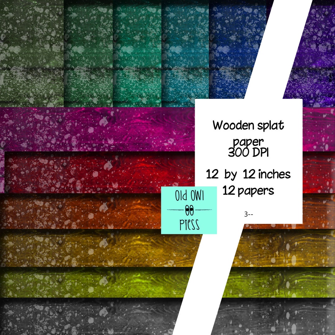 Wood Splat Paper, Scrapbook Paper, Instant Download, Commercial Use ...