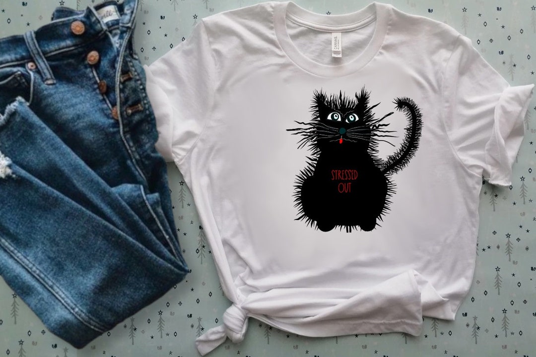 Stressed Out Cat Funny Cat Png Frizzed Out Cat File Funny - Etsy