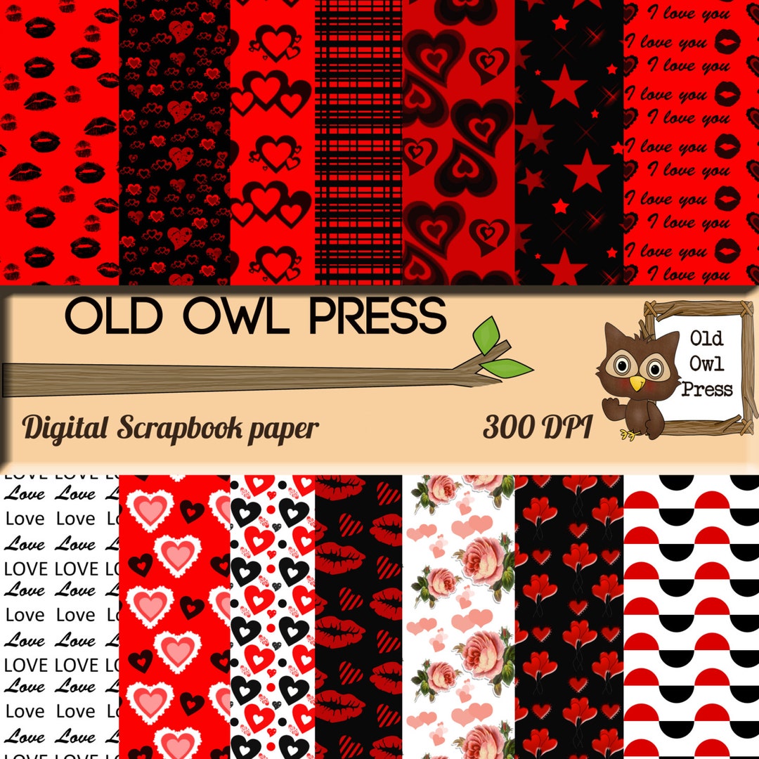 Scrapbook Paper, Digital Paper, Printable Paper, Digital Design ...