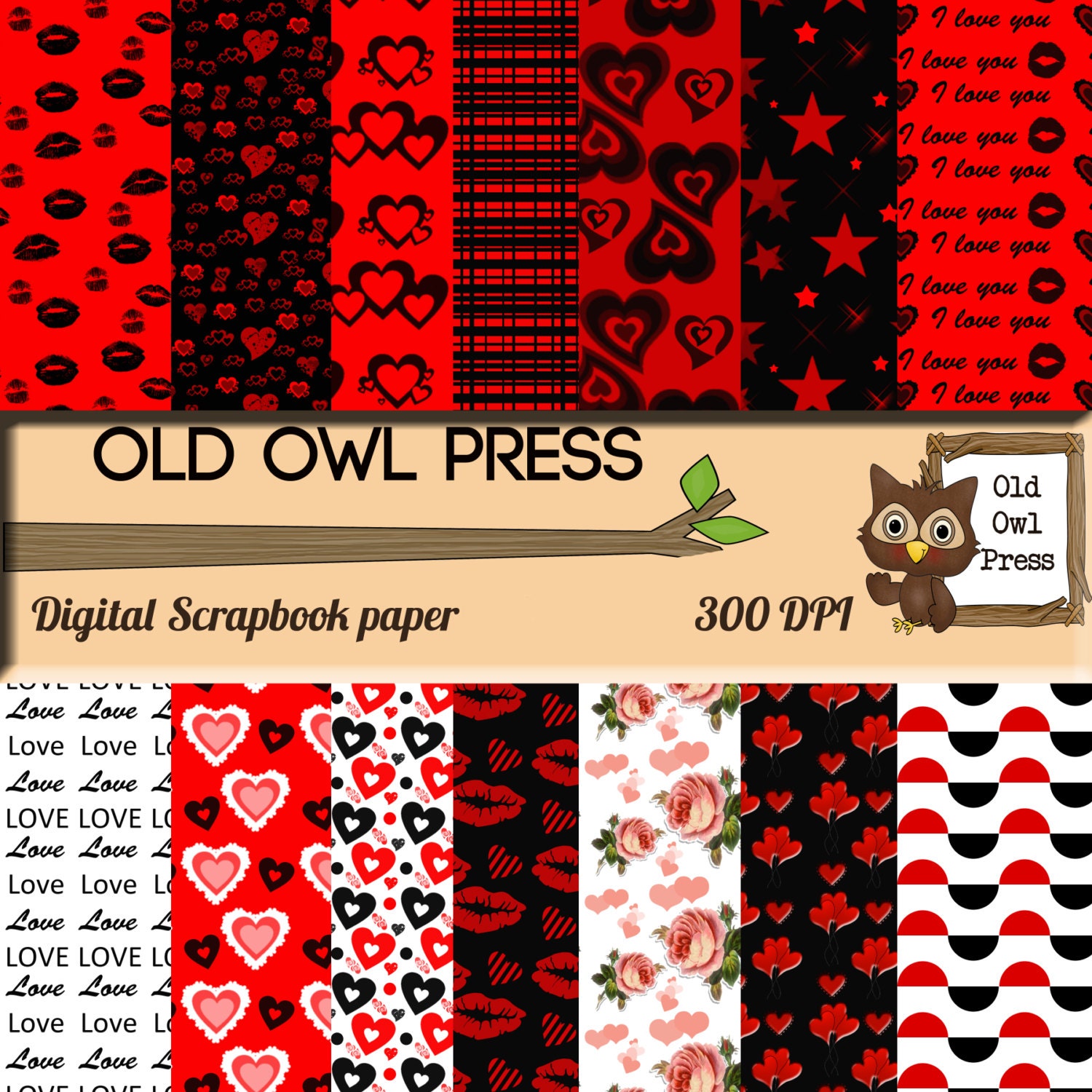 Scrapbook Paper, Digital Paper, Printable Paper, Digital Design ...