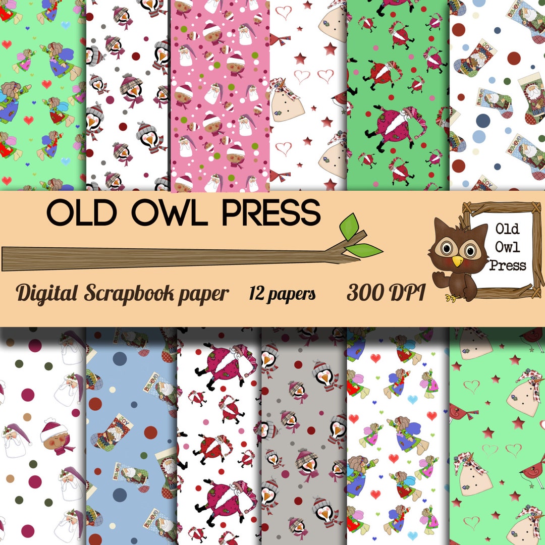 Christmas Paper, Digital Paper, Scrapbook Paper, Free Commercial Use ...