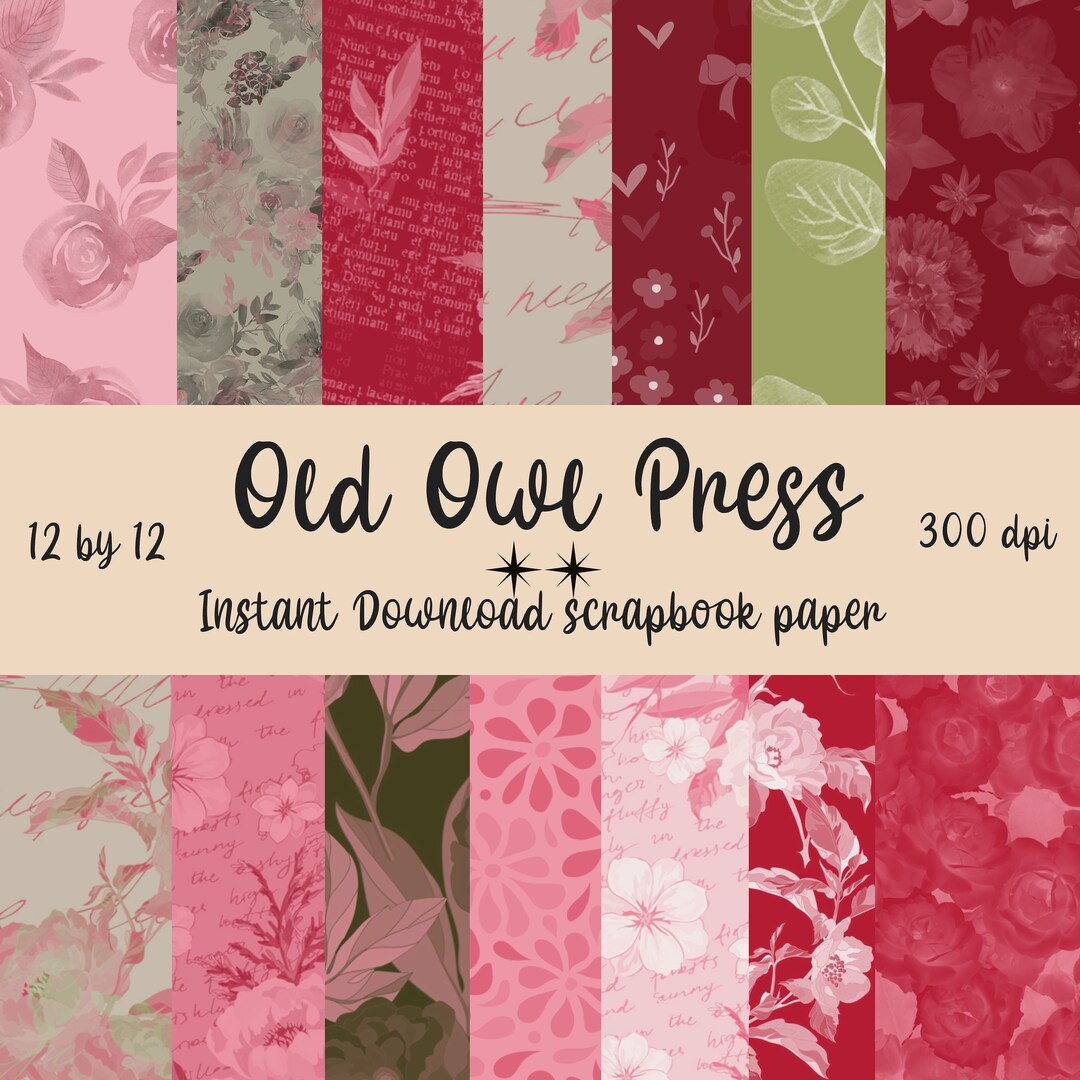 Nature Scrapbooking Paper, Floral Scrapbooking, Free Commercial Use ...