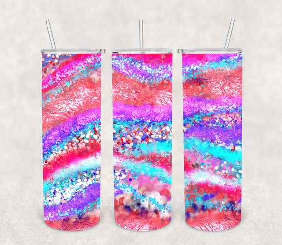 Red Blue Glitter Style Sublimation File Tumbler Sublimation | Etsy