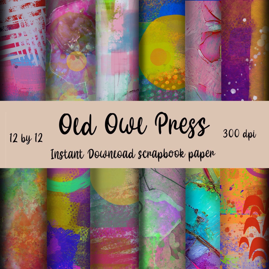 Collage Scrapbooking Paper, Instant Download, Ephemera Paper, Instant ...